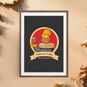 Homer Simpson - Digital Art Print - Instant Download - Printable Home ...
