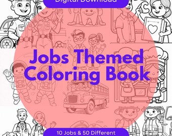 Jobs Coloring Book for Toddlers: 50 Fun Pages (printable PDF) - Etsy