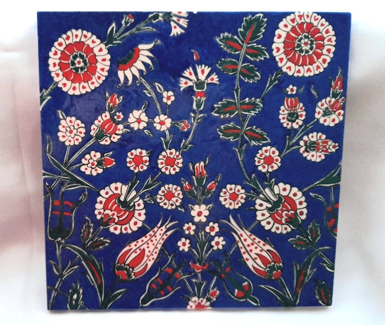 Intricate Handpainted Iznik Style Wall Tiles: Pomegranate Fruits and ...