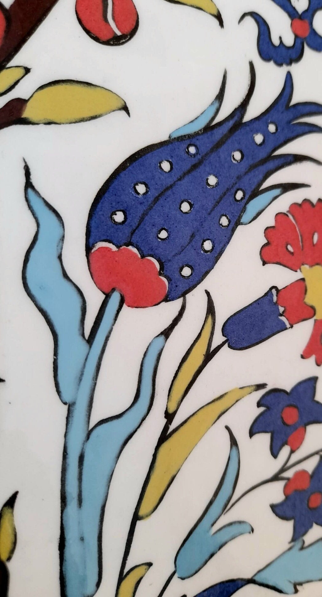 Handpainted Iznik Ceramic Tile Wall Panel: Apple Blossom Floral Art - Etsy