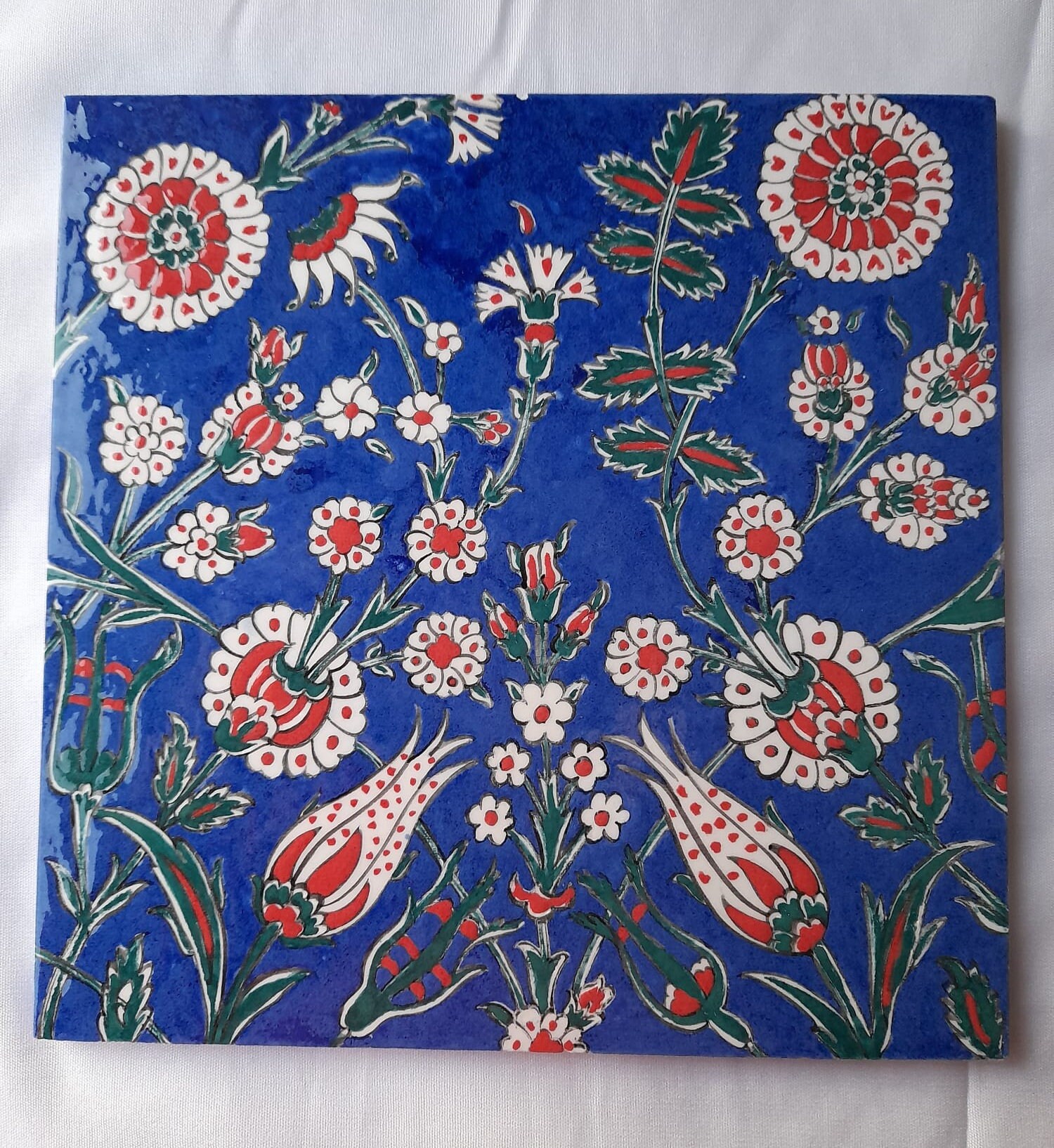 Intricate Handpainted Iznik Style Wall Tiles: Pomegranate Fruits and ...