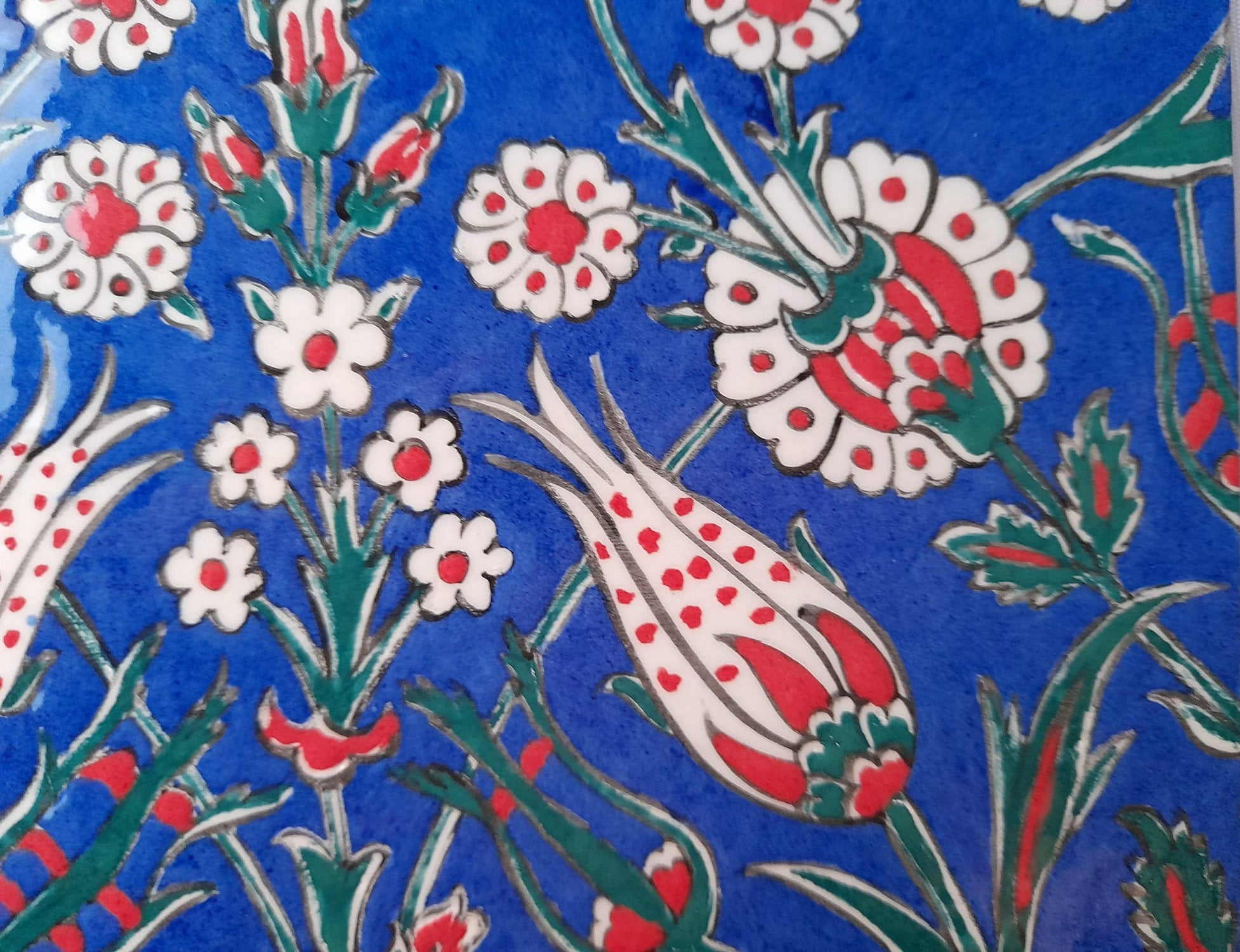 Intricate Handpainted Iznik Style Wall Tiles: Pomegranate Fruits and ...