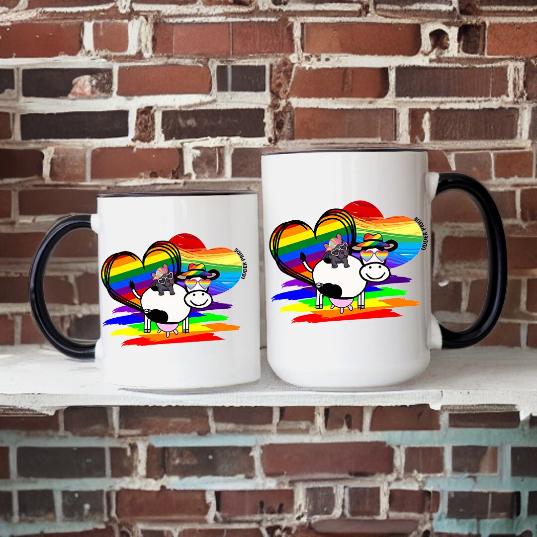 Udder Pride Coffee Mug Cow Mugs Punny Cow Funny Coffee Mug - Etsy