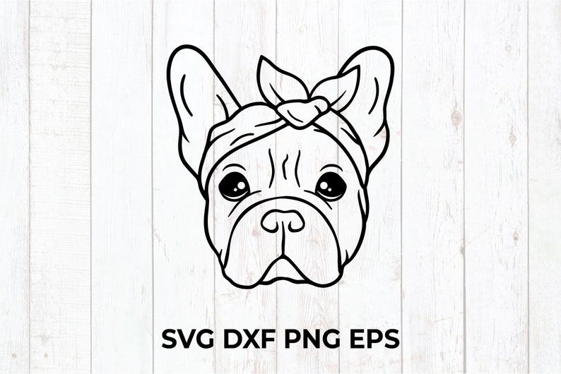 French Bulldog Bandana SVG Frenchie SVG Cut File - Etsy