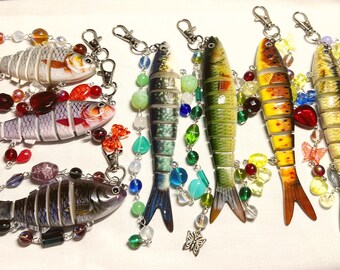 Fish Lure Fidget Keychain With Charms - Etsy