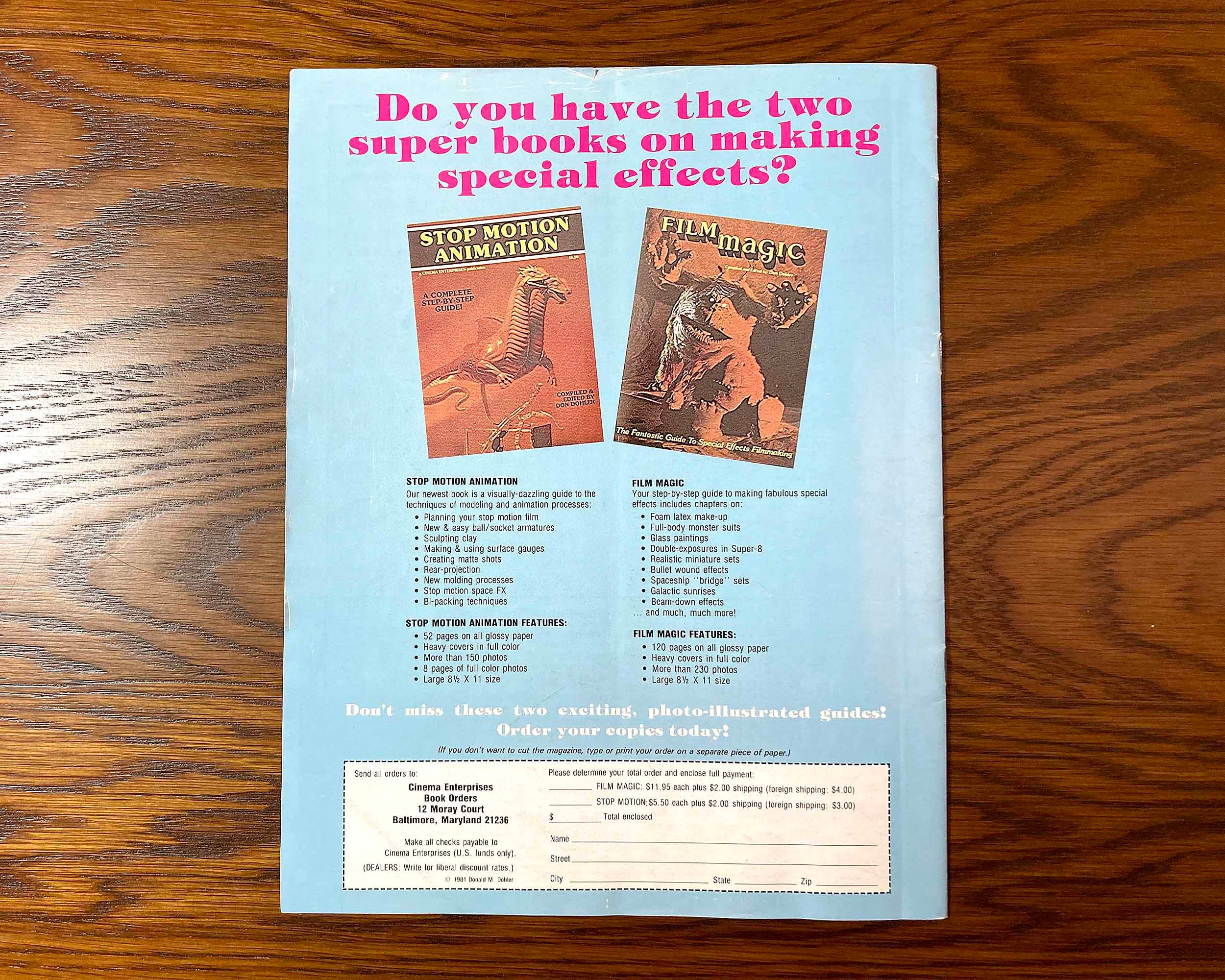 Amazing Cinema 2 World Premiere Issue by Don Dohler Vintage Single ...