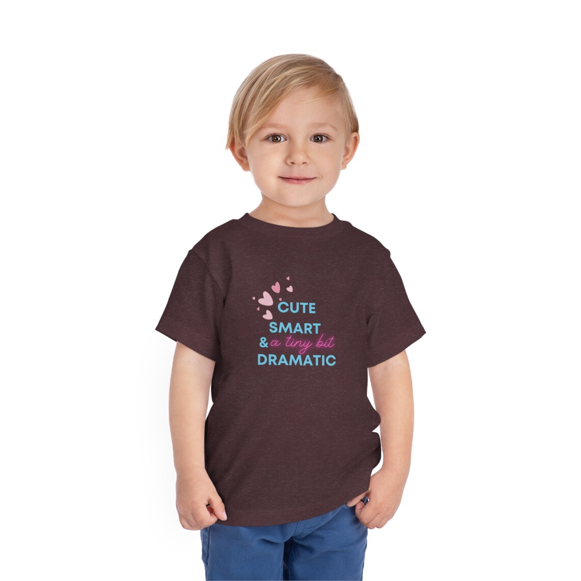 Cute Smart & Tiny Bit Dramatic Toddler Short Sleeve Tee - Etsy