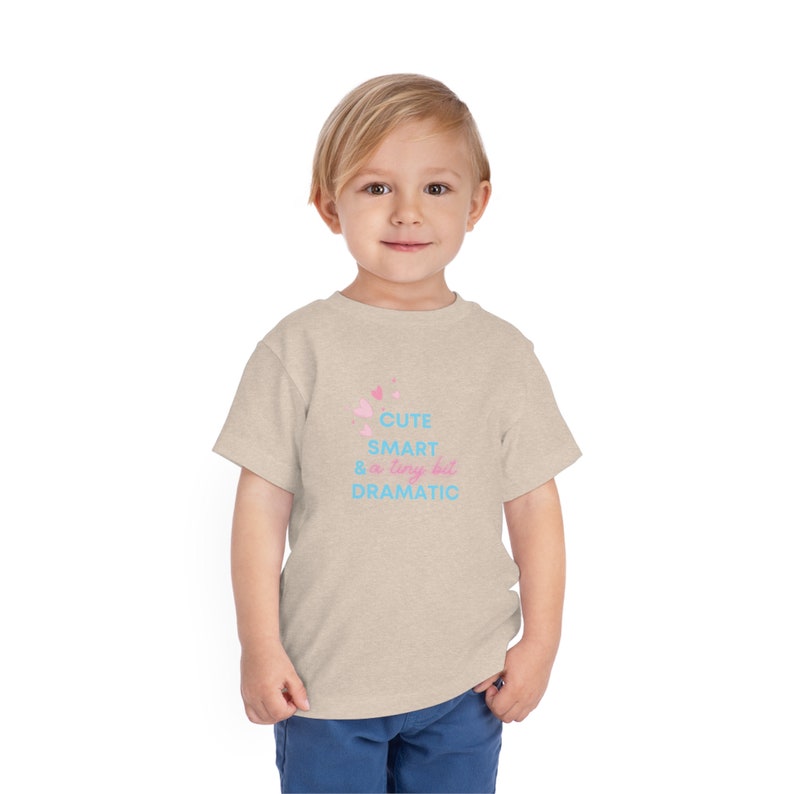 Cute Smart & Tiny Bit Dramatic Toddler Short Sleeve Tee - Etsy