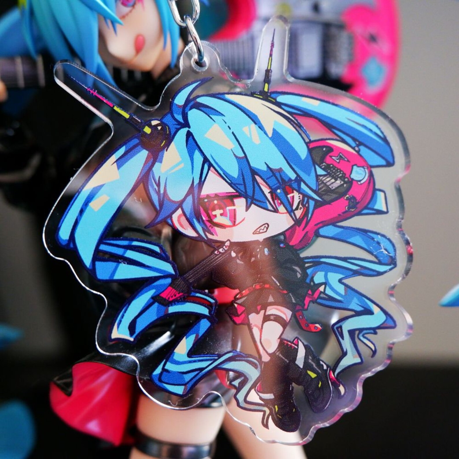 Hatsune Miku Lamrock Clear Acrylic Keychain, 3 Inches, Double Sided ...