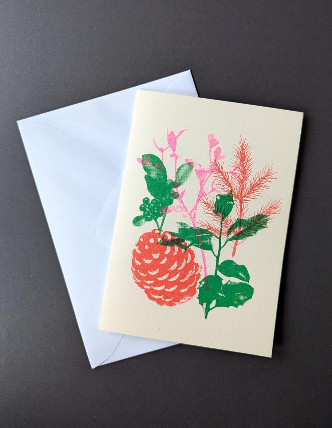 10 Winter Plant Christmas Cards - Riso Printed, Pack of 10 - Etsy