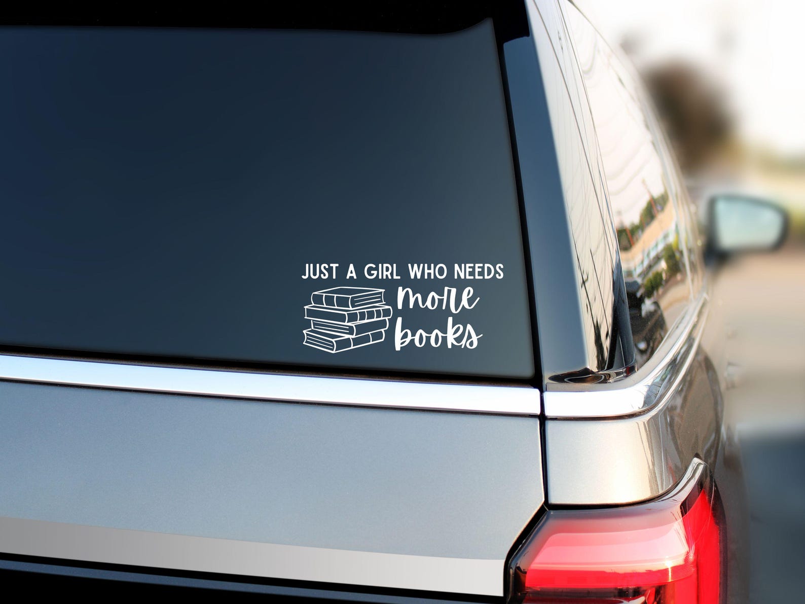 Book Car Decal | Book Lover Car Decal | Car Decal Bookish | Book Decal ...