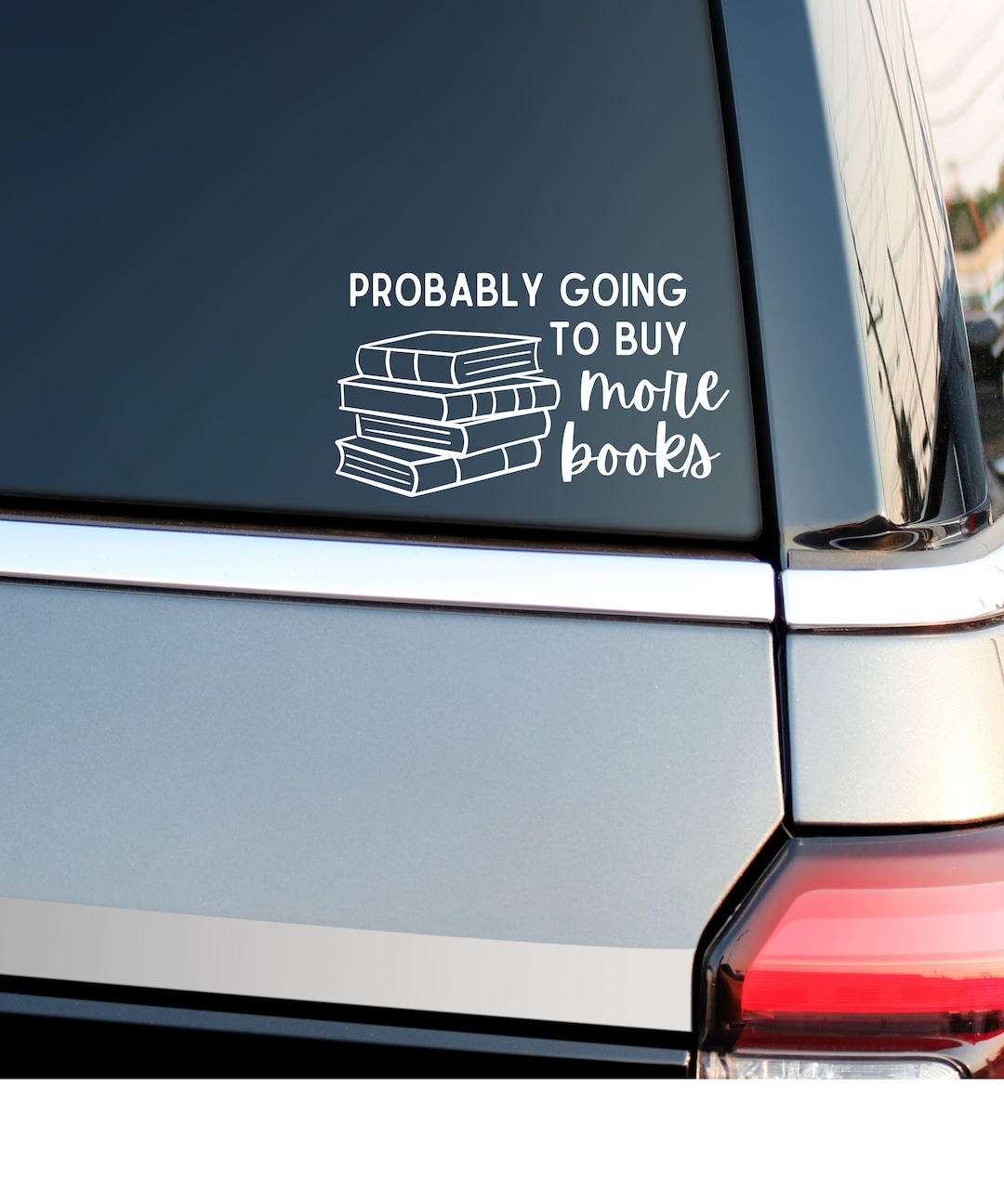 Book Car Decal | Book Lover Car Decal | Car Decal Bookish | Book Decal ...
