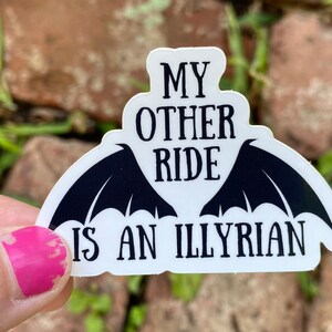 My Other Ride is an Illyrian | ACOTAR Stickers for Kindle | SJM Merch | Sjm Stickers | Sarah J ...