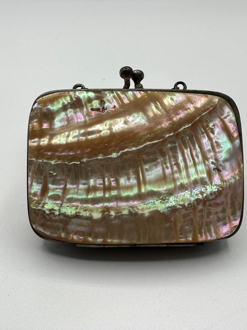 Antique Mother of Pearl/abalone Shell Coin Purse - Etsy