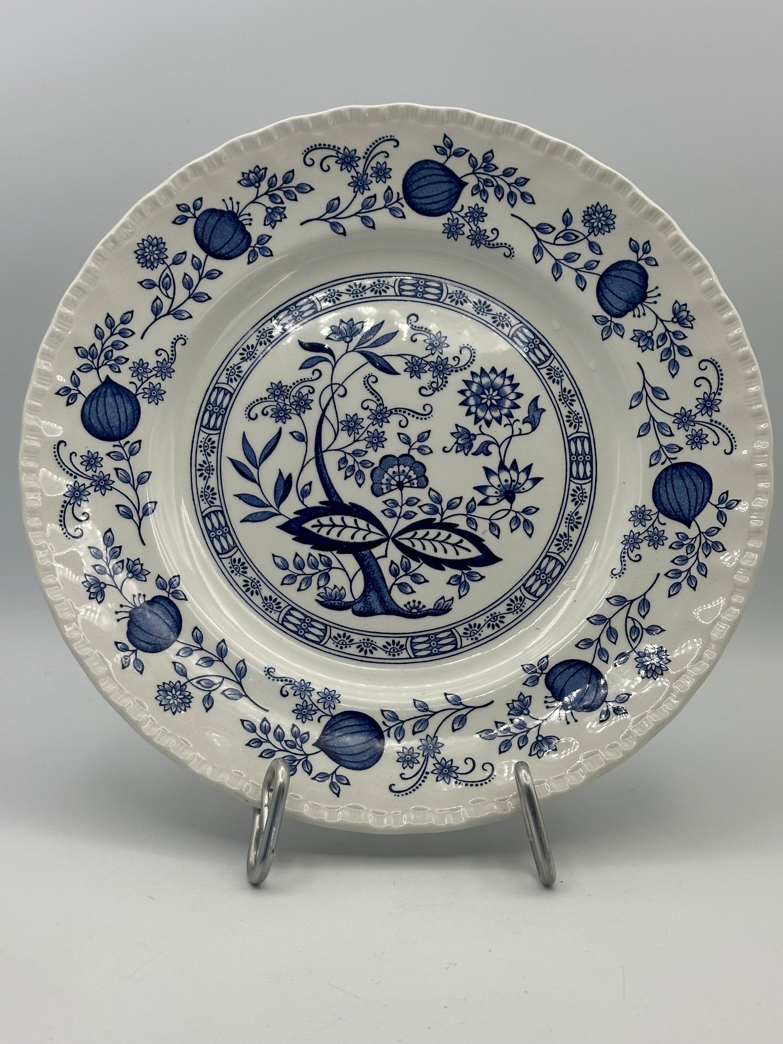Vintage Enoch Wedgwood Tunstall Blue Heritage Onion Place Setting (in ...