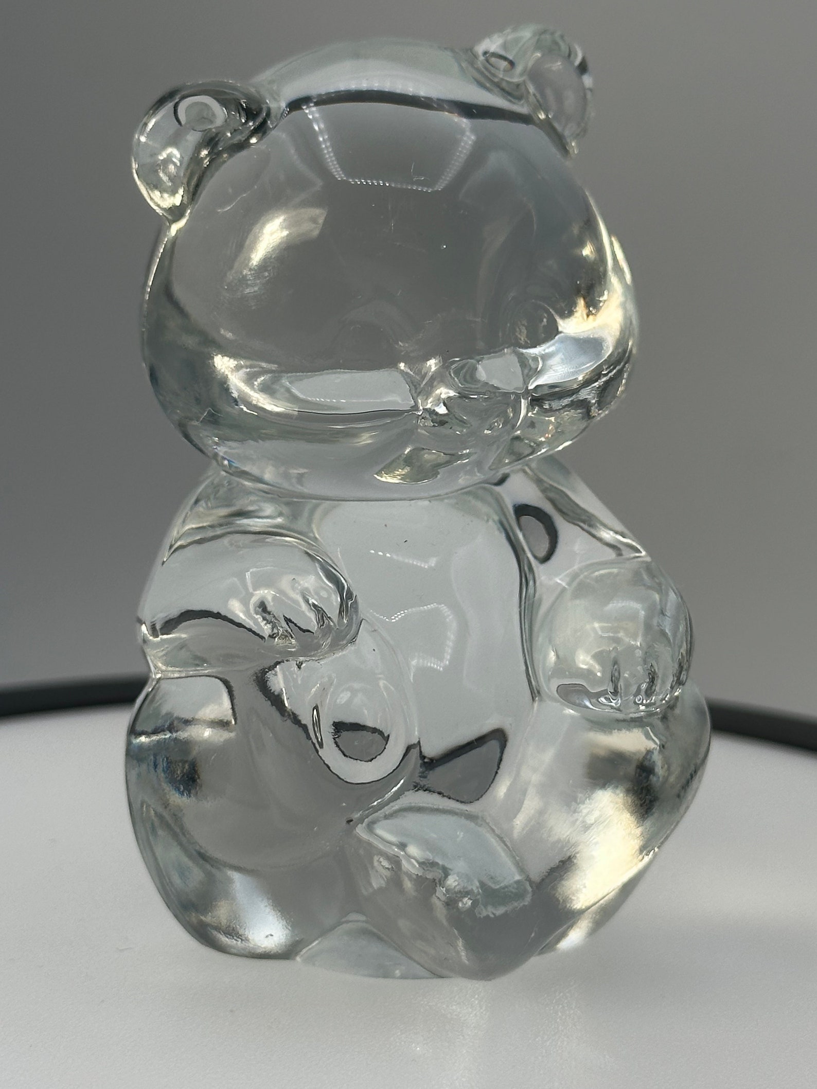 Vintage Fenton Clear Glass Bear - Etsy