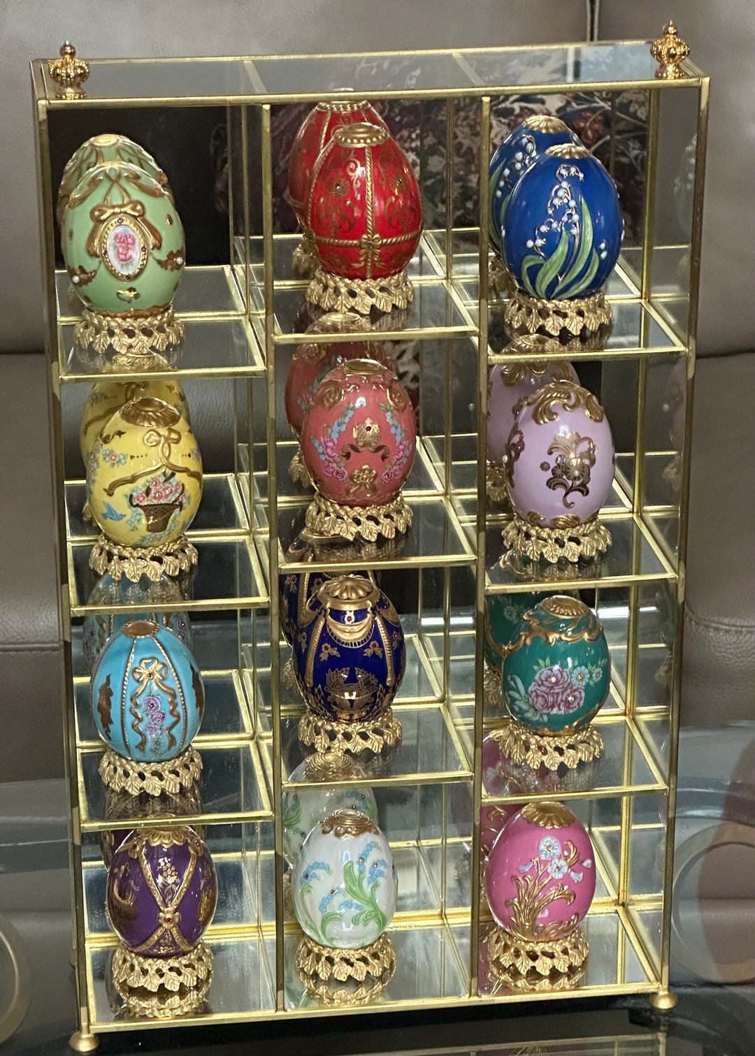 Rare-russian Franklin Mint Faberge Eggs Set of 12 With Hard-to-find ...
