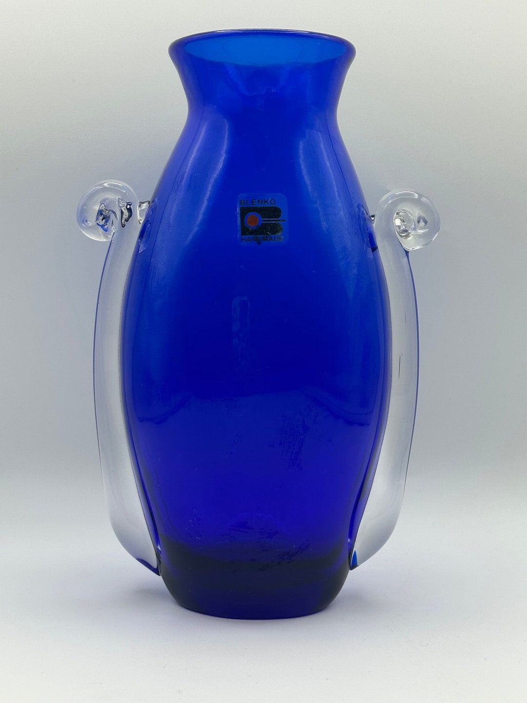 RARE: Vintage Blenko Handmade Millennium Cobalt Blue Signed Art Glass Vase (590/2000) - Etsy