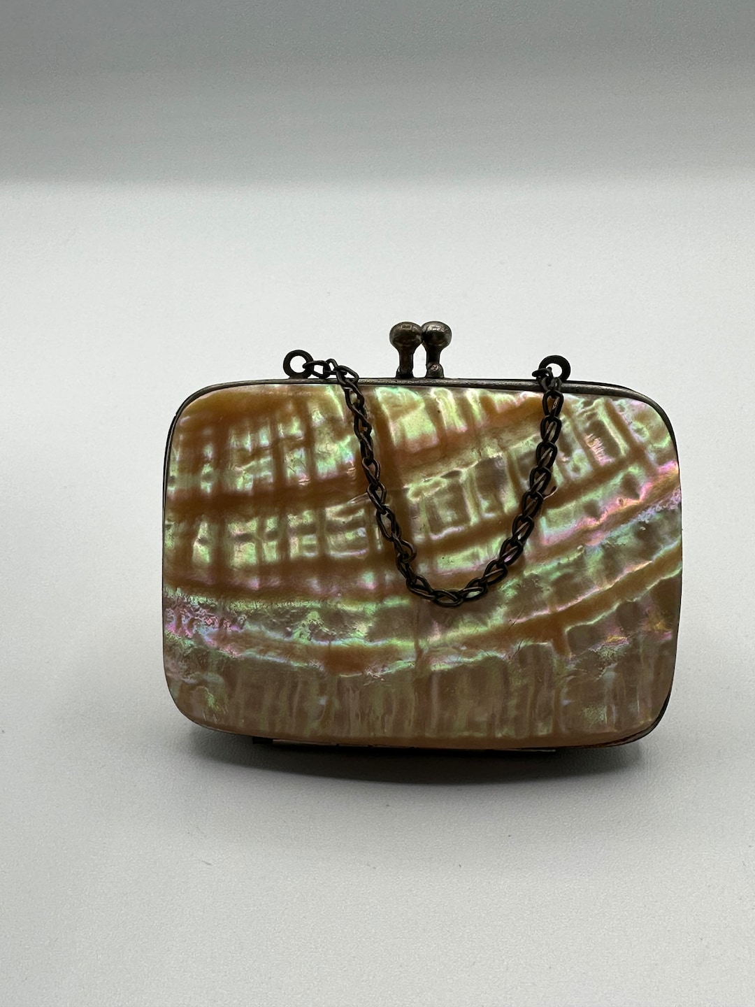 Antique Mother of Pearl/abalone Shell Coin Purse - Etsy
