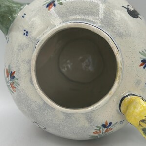 Antique Quimper French Pottery Teapot With a Dragon Head Handle and ...