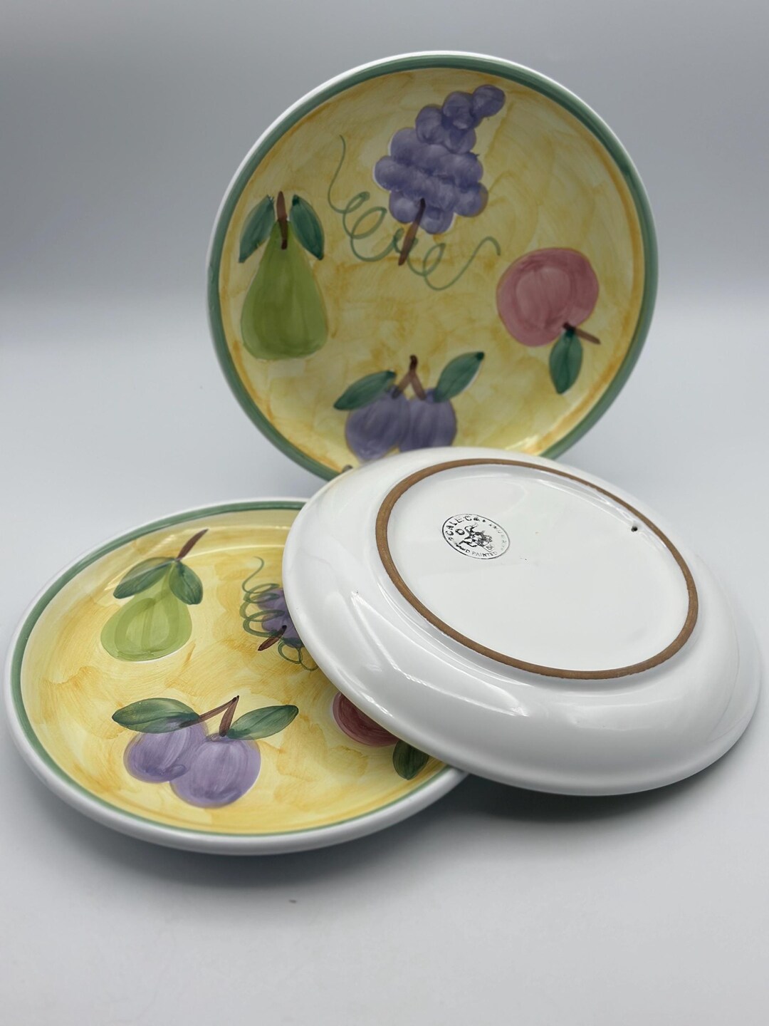 Vintage Caleca Italian Pasta Plates set of 3 - Etsy