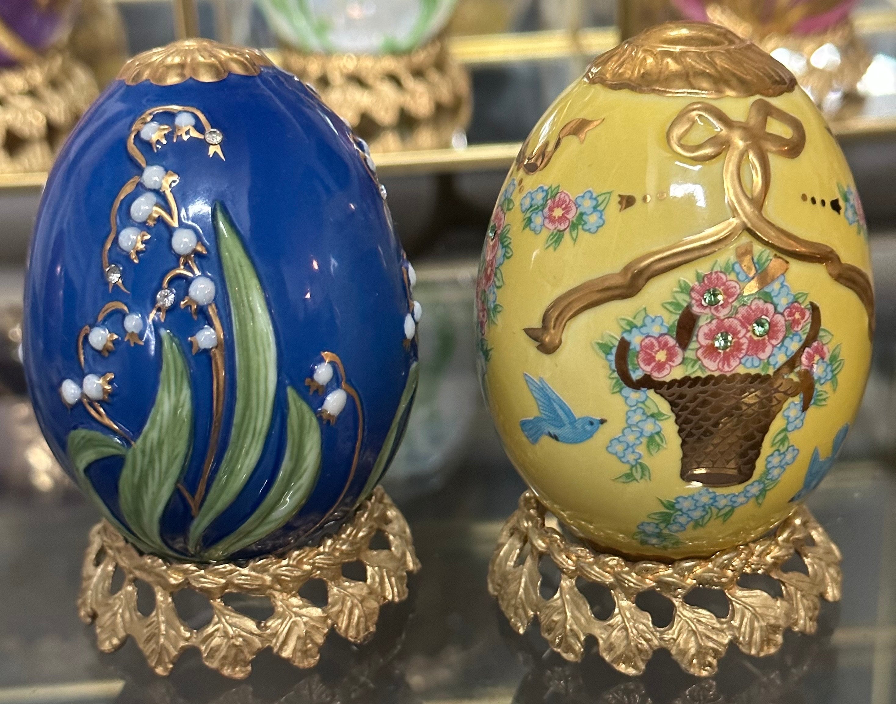 Rare-russian Franklin Mint Faberge Eggs Set of 12 With - Etsy UK