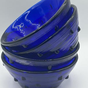 Vintage Blenko Cobalt Blue Bowls #925 With Original Labels - Etsy