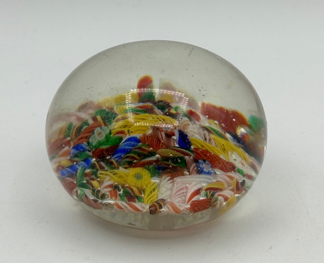 RARE - Magnum 1920s Chinese Scrambled Millefiori Paperweight - Etsy