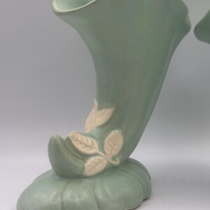 Vintage Weller Pottery Cameo Cornucopia Vases - Etsy