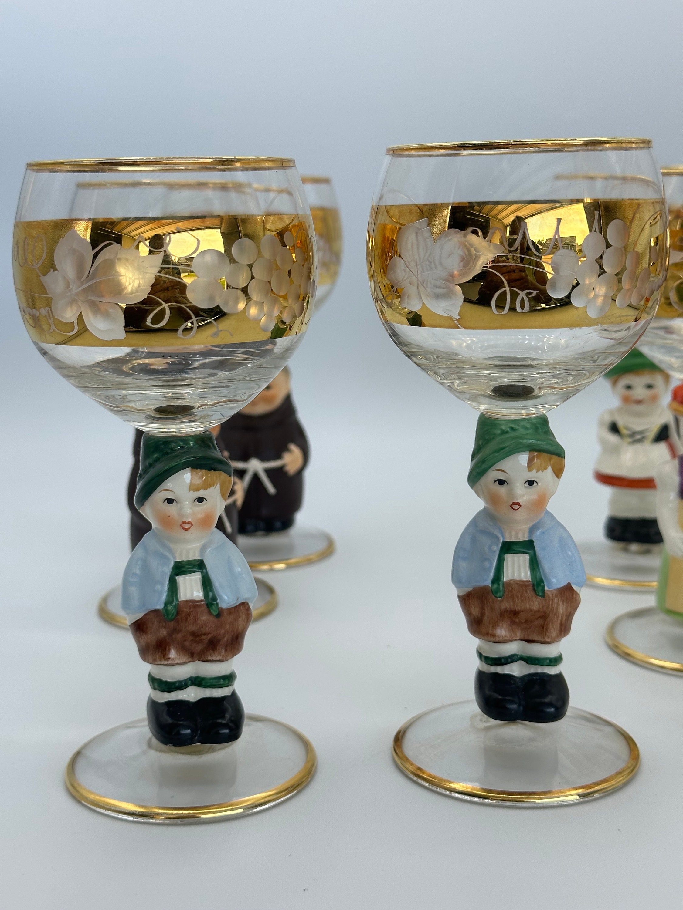 Vintage Goebel Hummel 1960s Wine or Cordial Glasses Set of 7 - Etsy