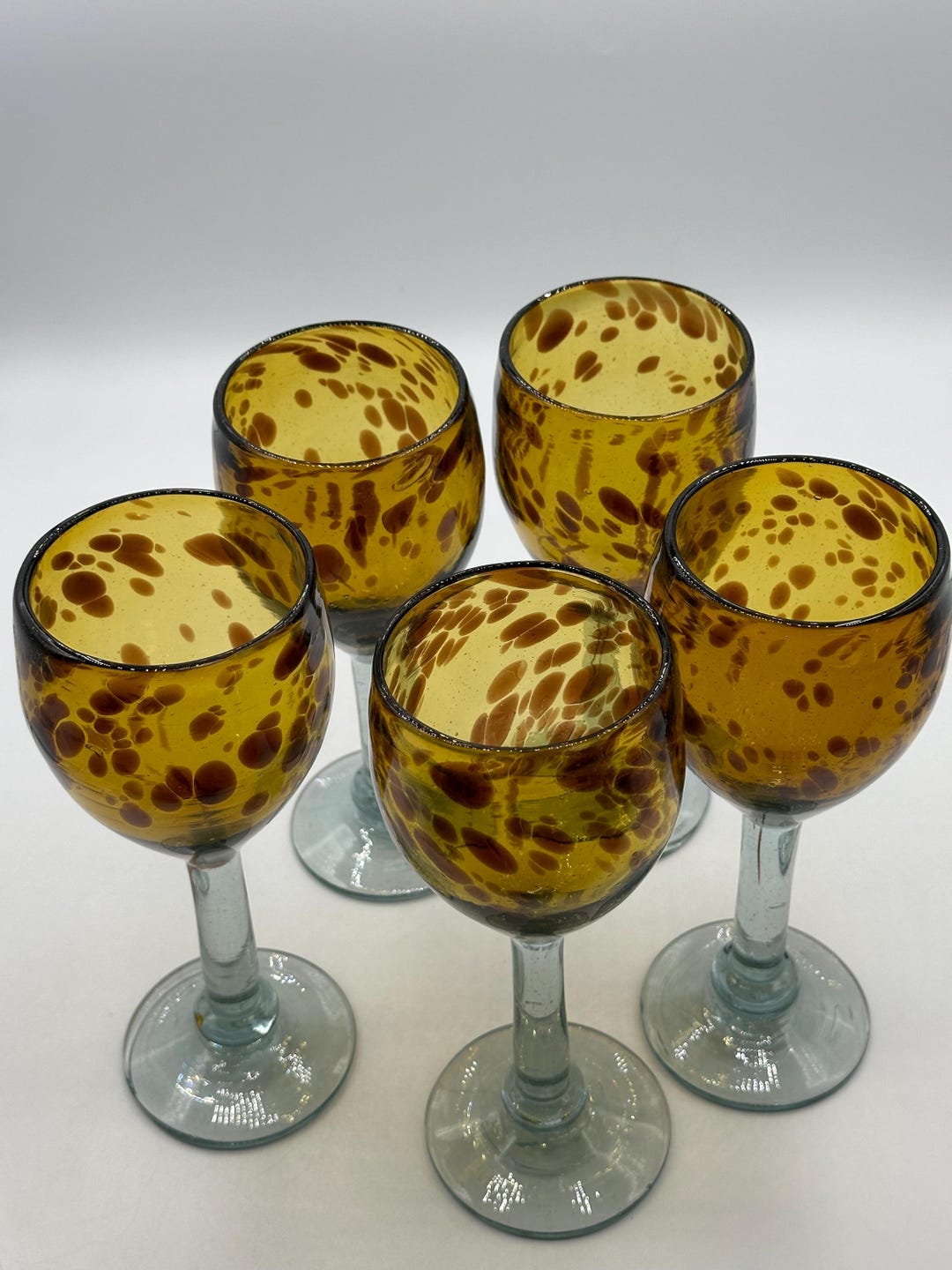Vintage Tortoise Shell Wine/water Goblets - Etsy