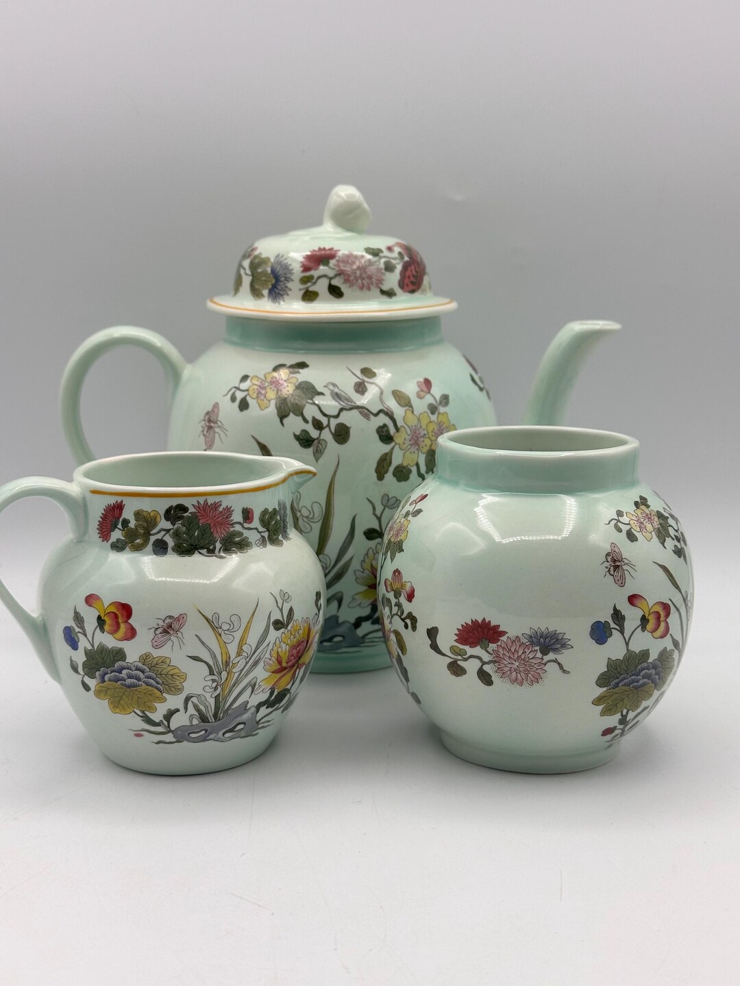 Vintage Adam Calyx Ware “ming Jade” Pattern Tea Set - Etsy