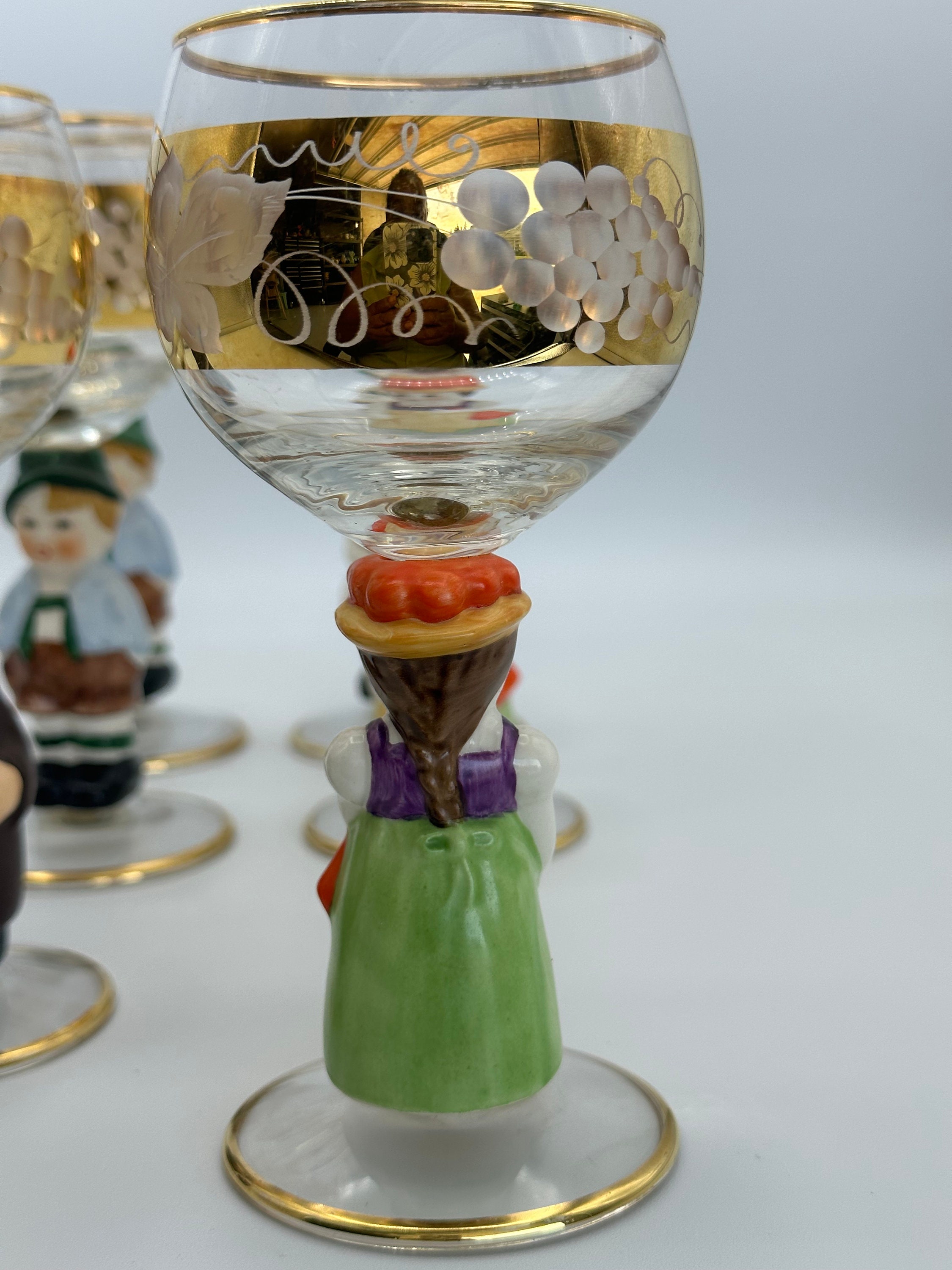 Vintage Goebel Hummel 1960s Wine or Cordial Glasses Set of 7 - Etsy