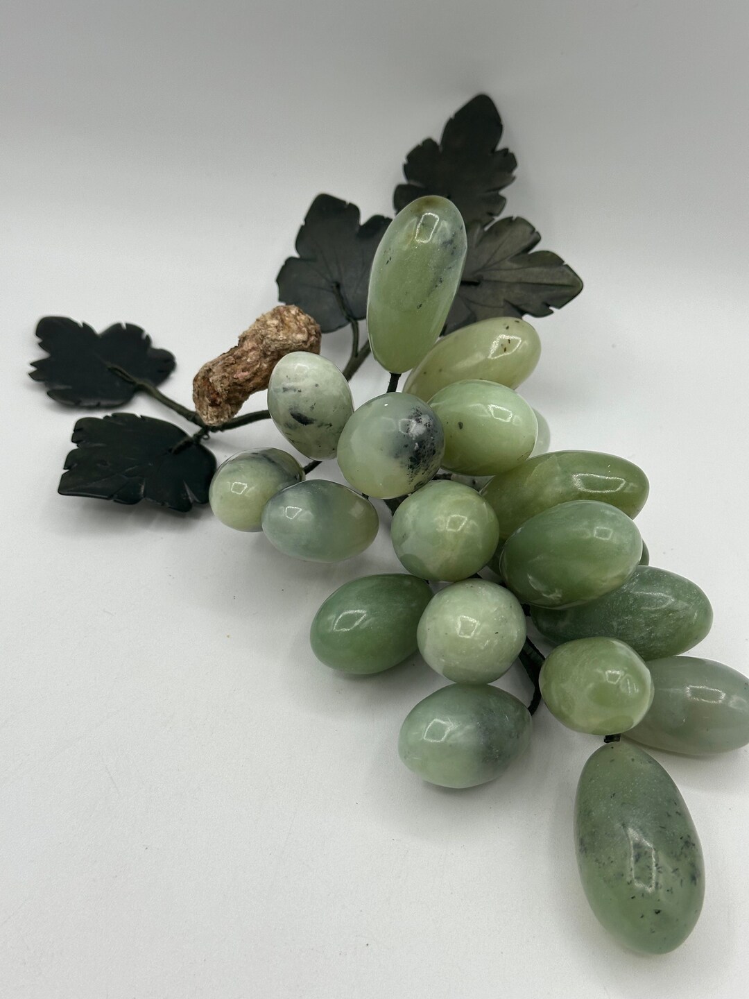Vintage Jade Stone Grapes - Etsy