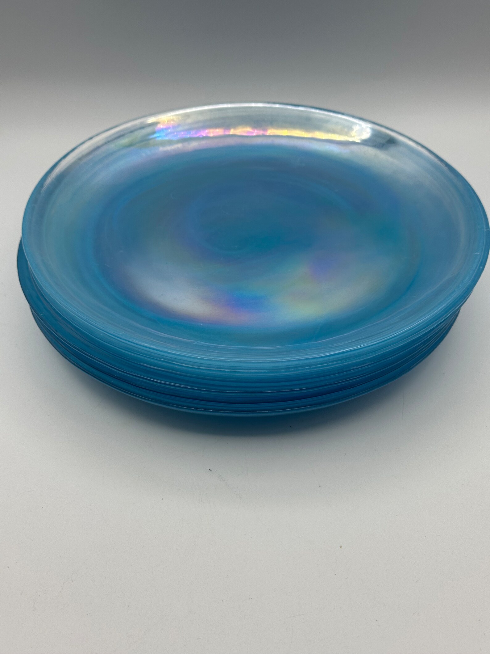 Artistic Accent 8.5" Blue Swirl Plates Set of 6 - Etsy