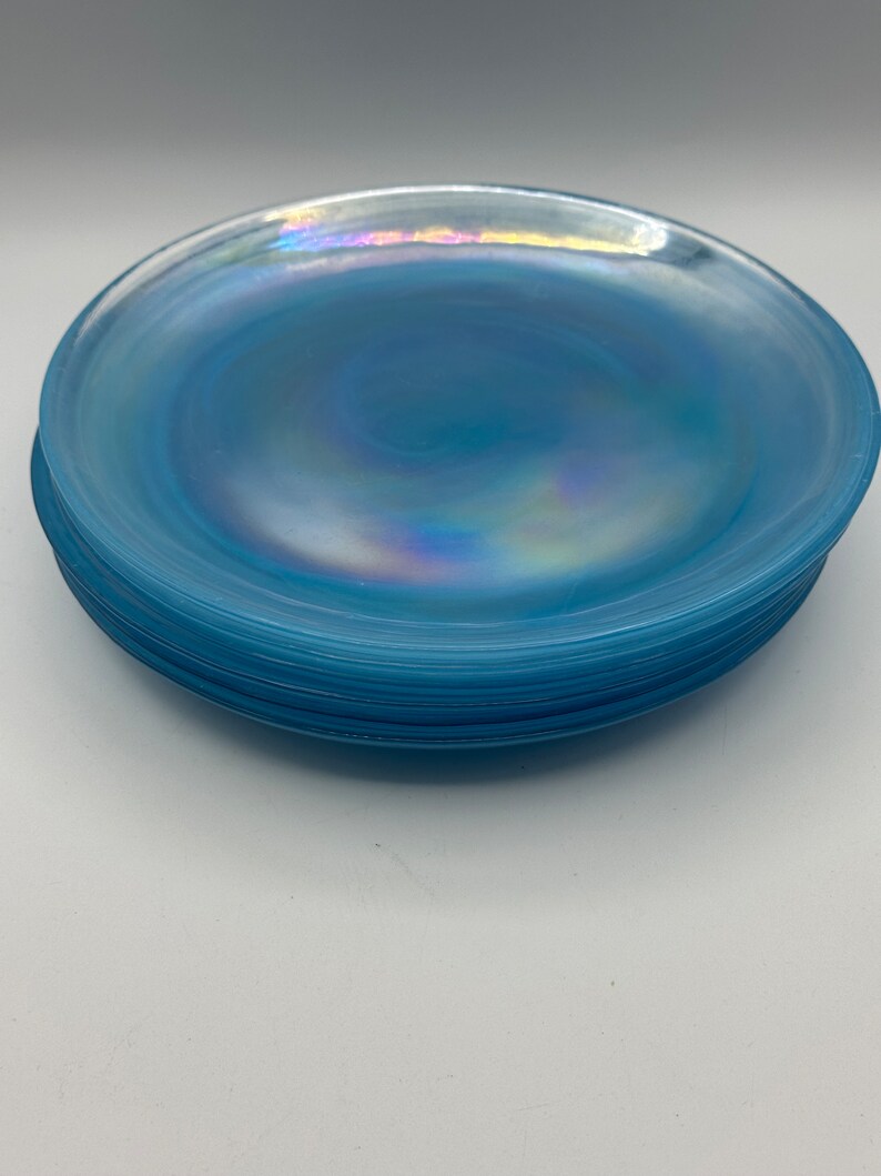 Artistic Accent 8.5" Blue Swirl Plates Set of 6 - Etsy