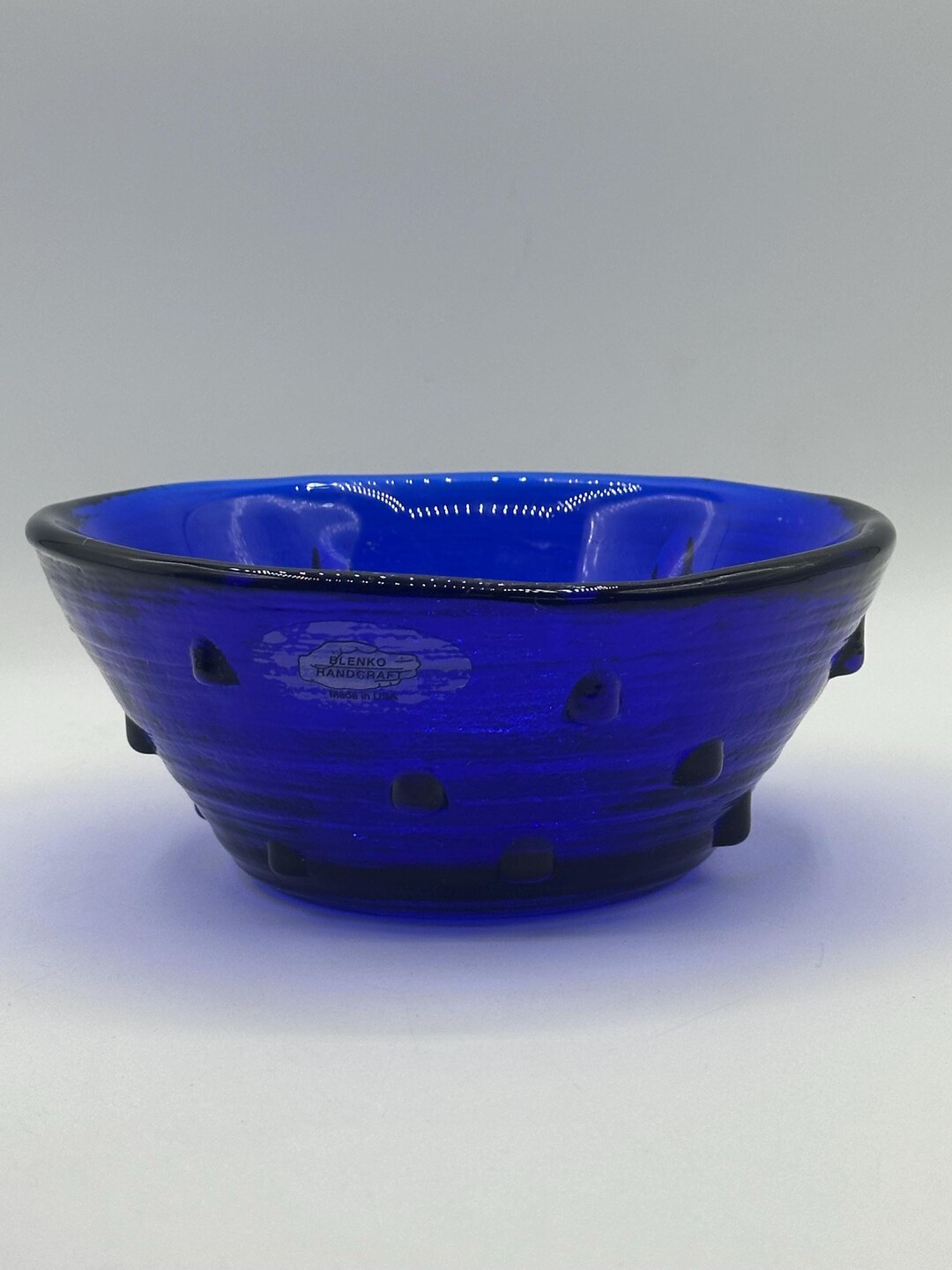 Vintage Blenko Cobalt Blue Bowls #925 With Original Labels - Etsy