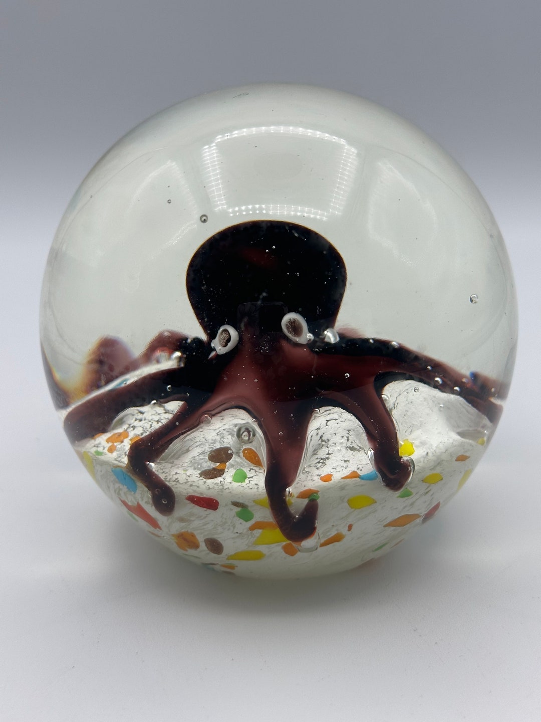 SPI Home Deep Purple Octopus Art Glass Paperweight - Etsy