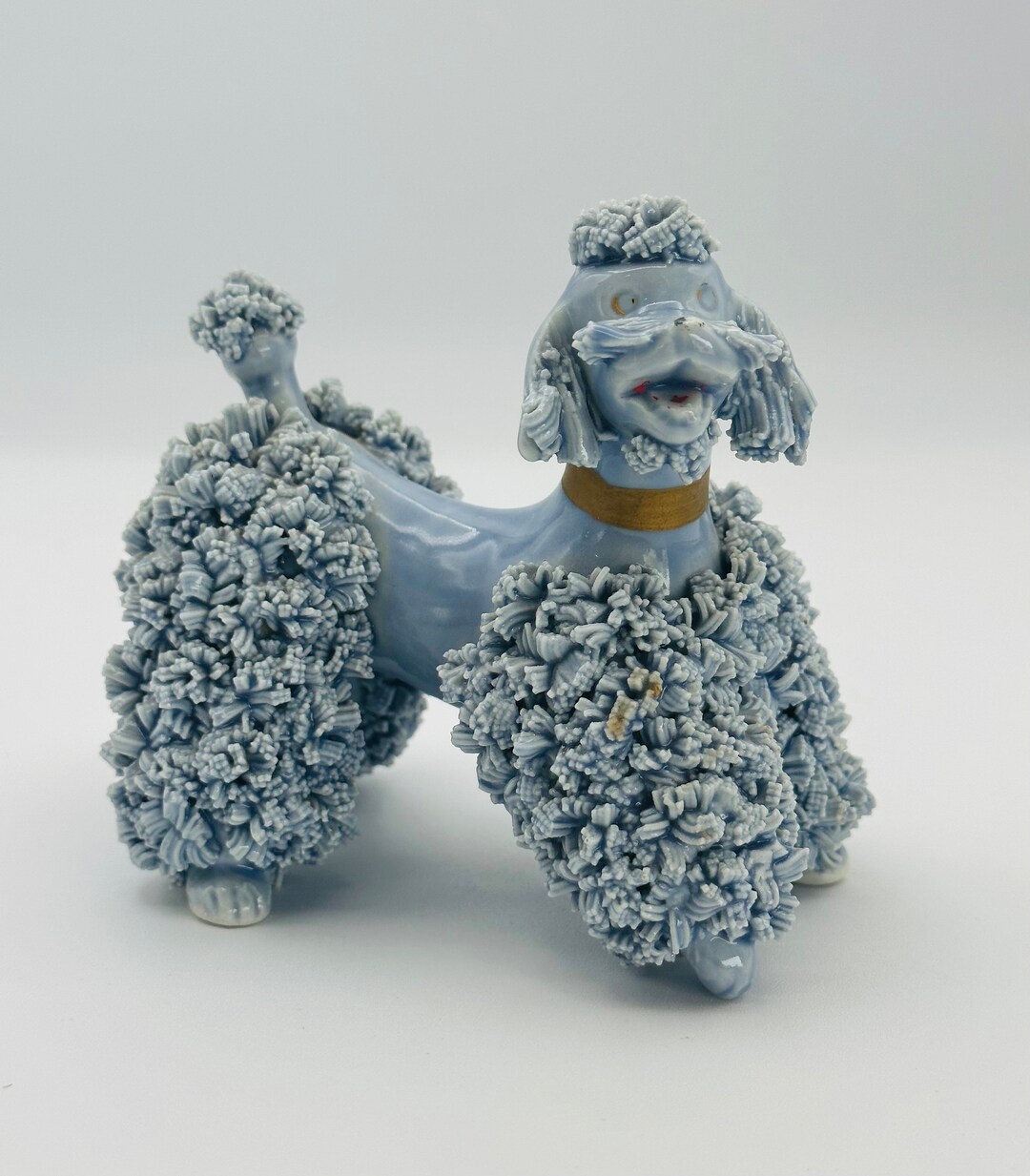 Rare Numbered Vintage Blue Spaghetti Poodle With Gold Collar - Etsy