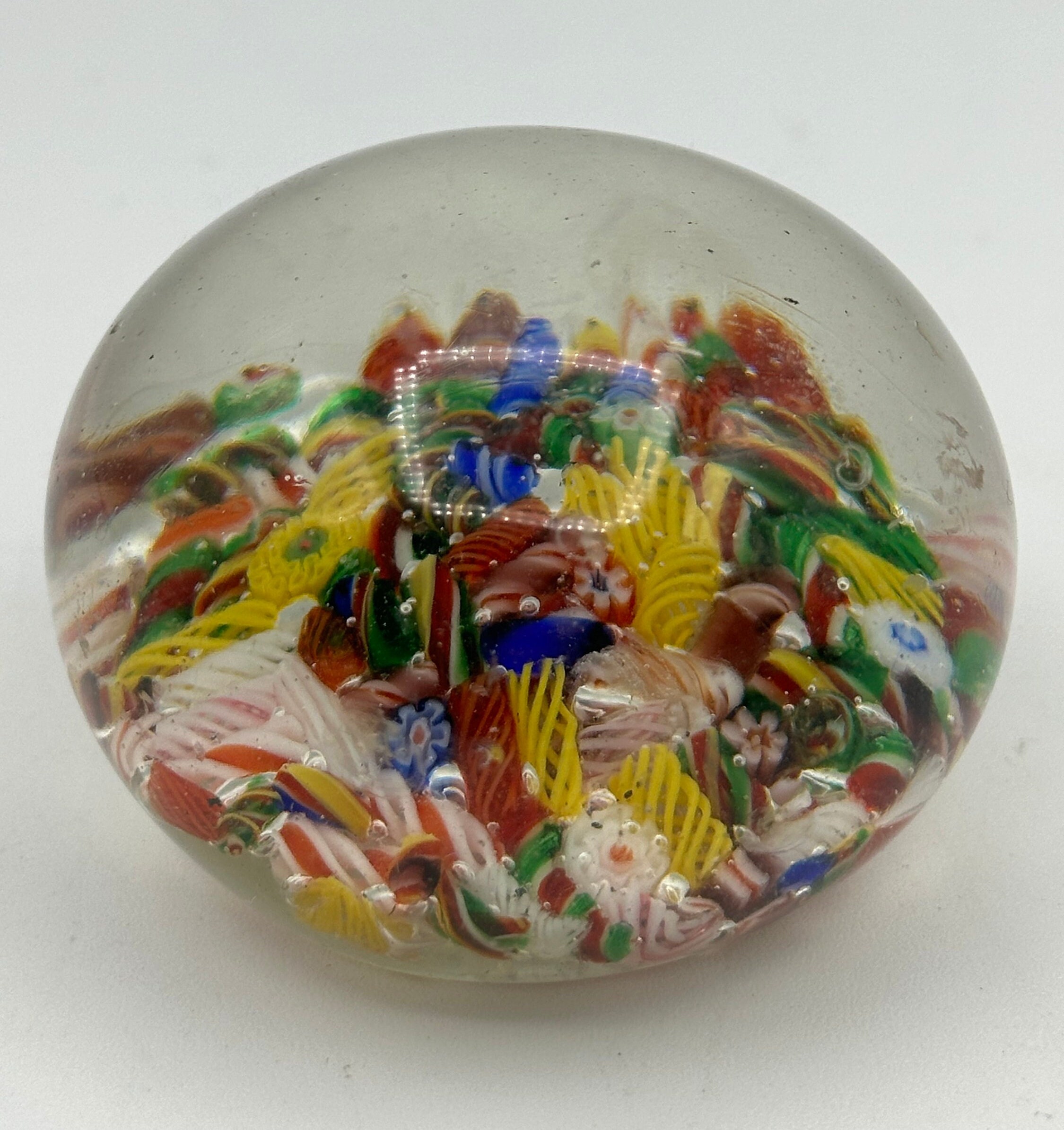 RARE - Magnum 1920s Chinese Scrambled Millefiori Paperweight - Etsy
