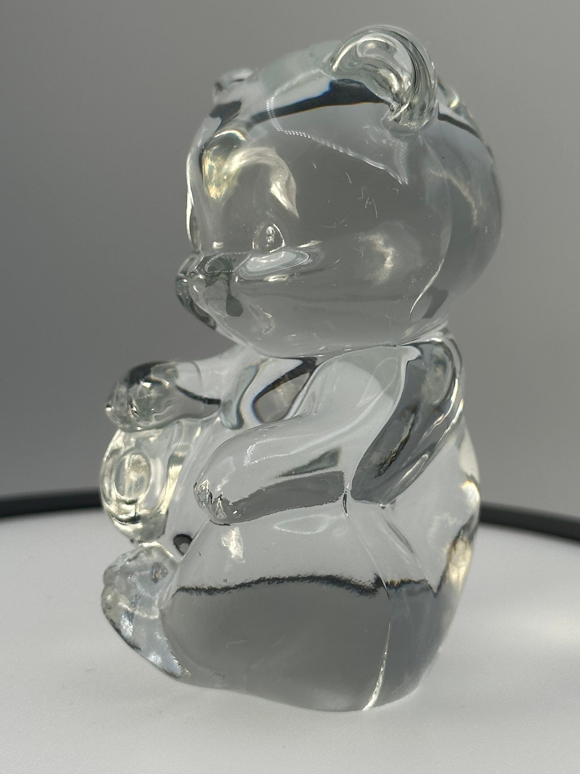 Vintage Fenton Clear Glass Bear - Etsy