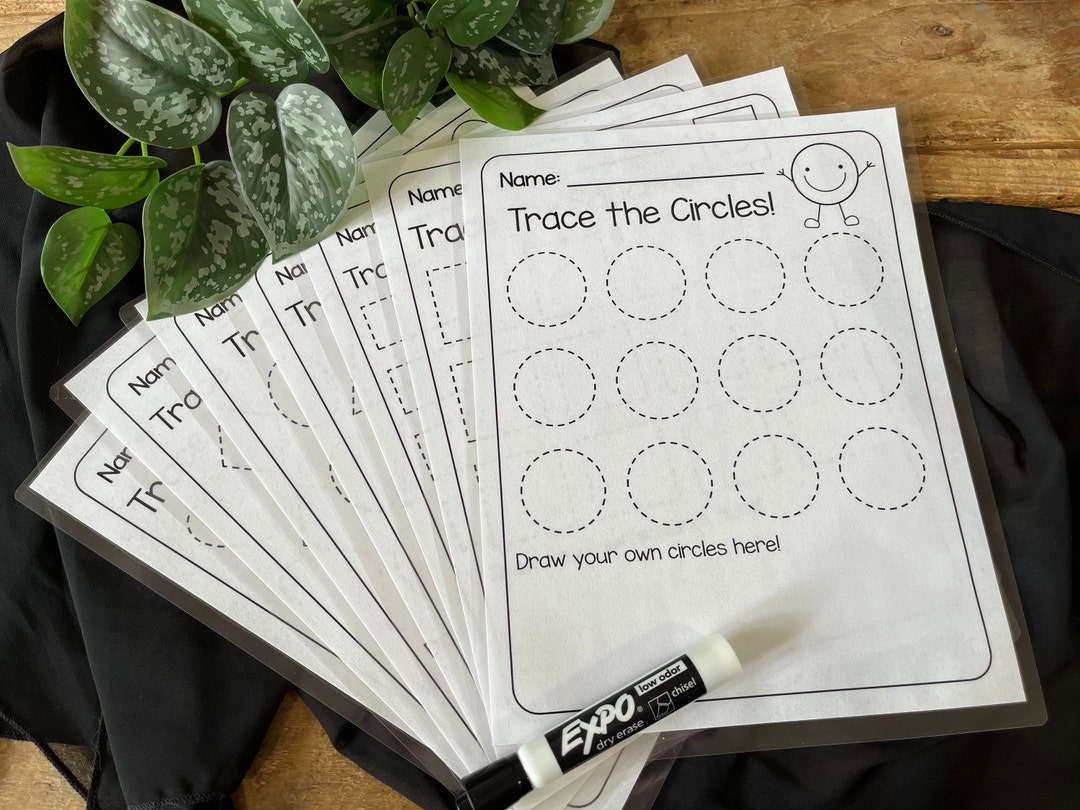 Shape Tracing Sheets - Etsy