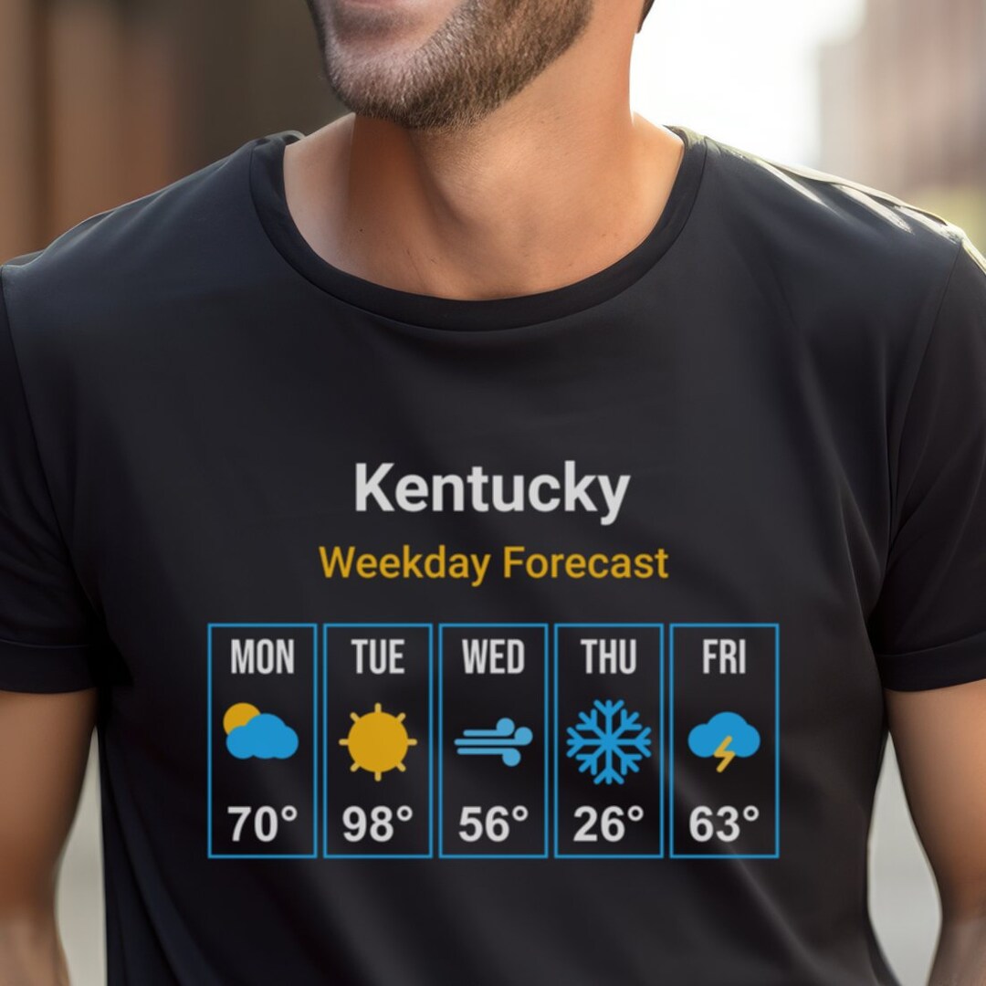 Kentucky Shirt Weather Funny Joke Rain Sun Clouds Wind Storm Heatwave ...