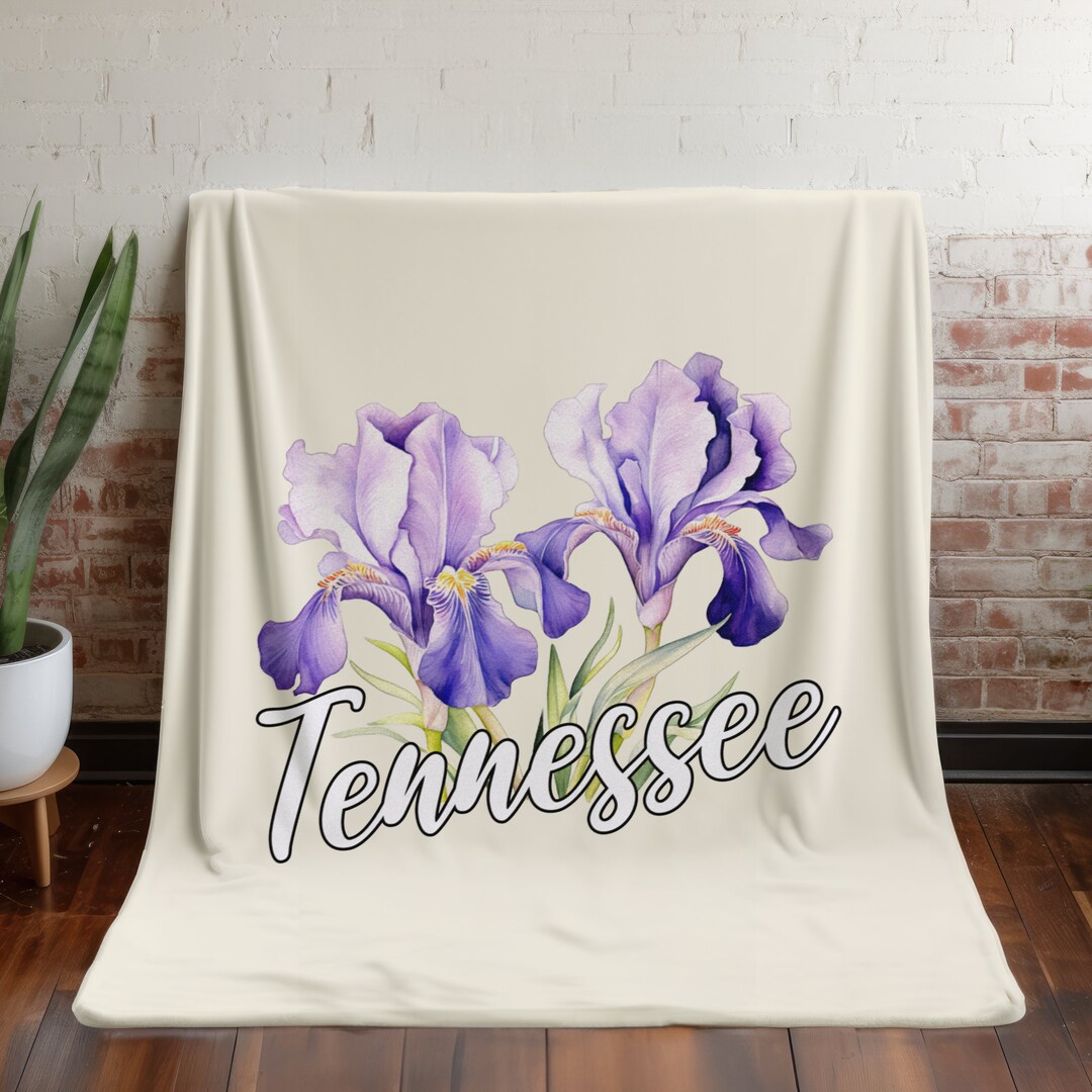 Tennessee Iris Blanket State Flower Velveteen Sherpa Fleece Throw - Etsy