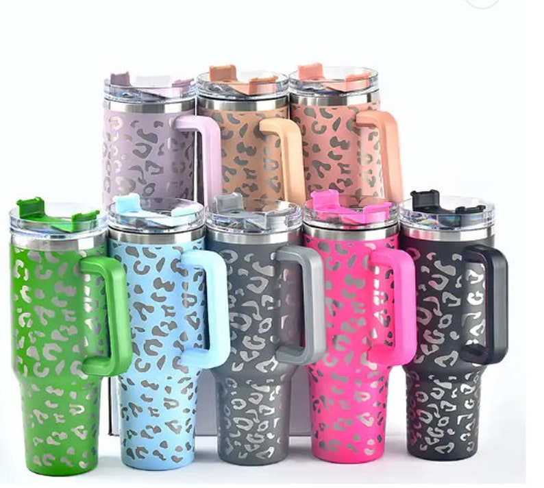 40oz Leopard Print Tumblers - Etsy
