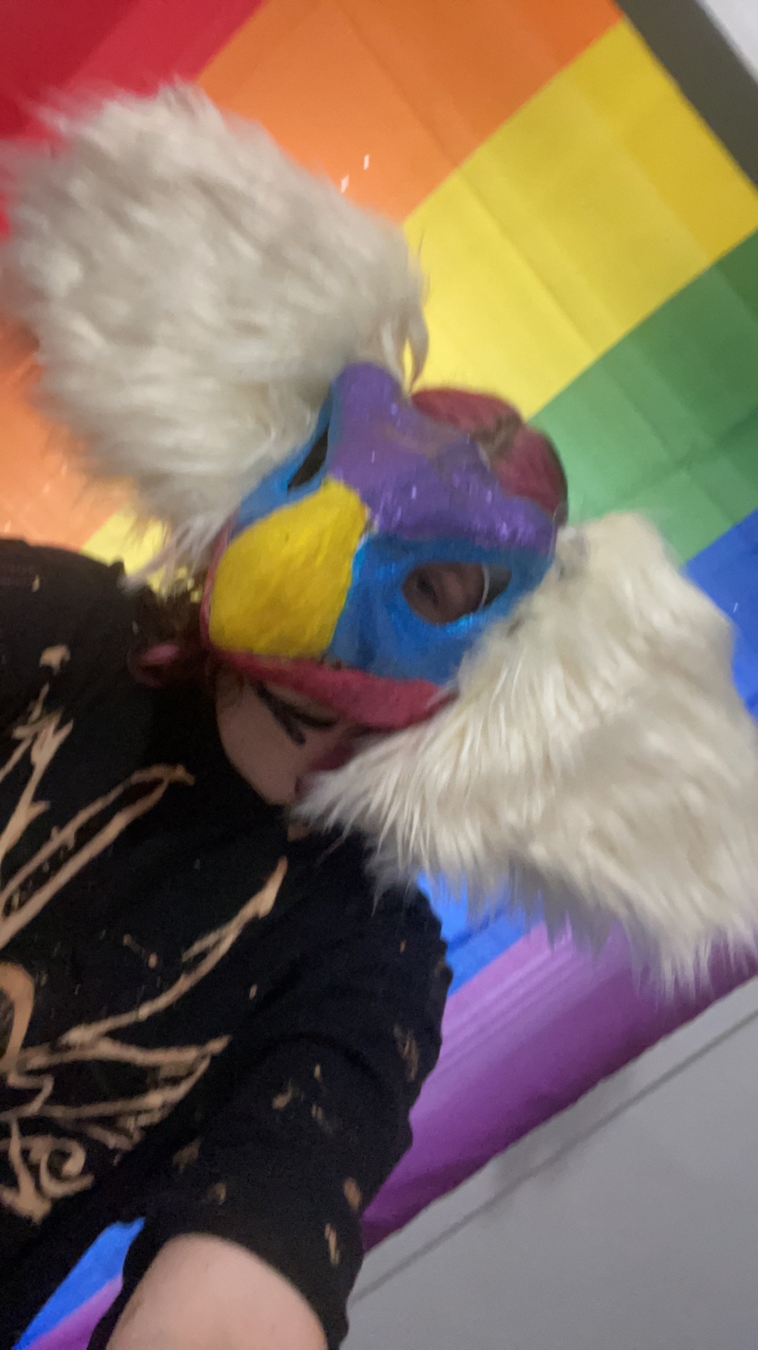 Colorful Dino Mask With Ears - Etsy UK