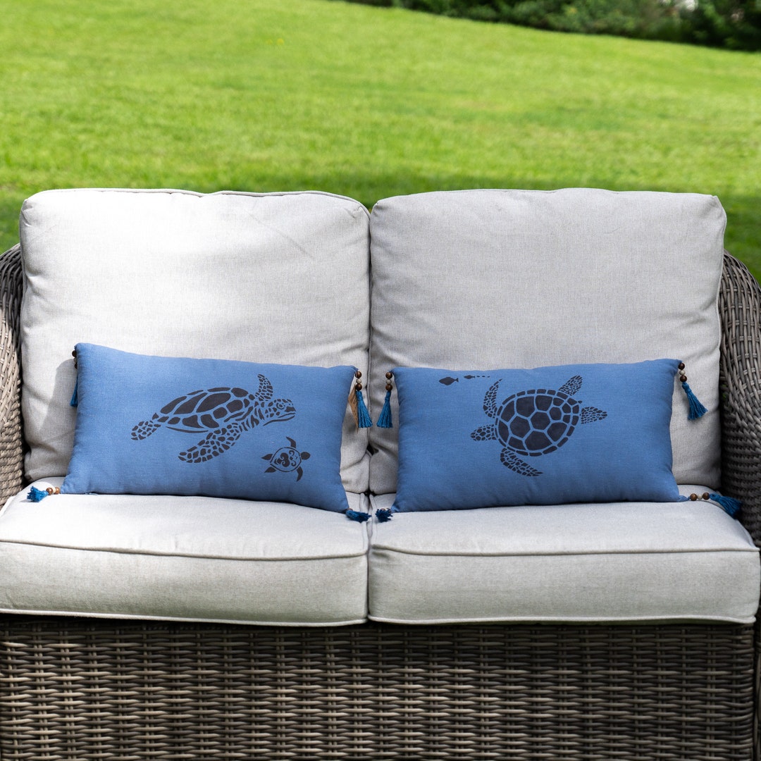 Ocean Turtle Accent Cushion Lumbar Pillowcase 12x20 Cushion Cover ...