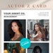 Your Actor Z-card Template V1, Actress, Film Actor, Stage Actor, Actor ...