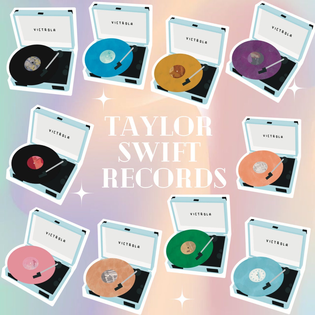 Taylor Swift Record Player Album Stickers individual and Packs - Etsy Taylor Swift Record Player Album Stickers individual and Packs - Etsy