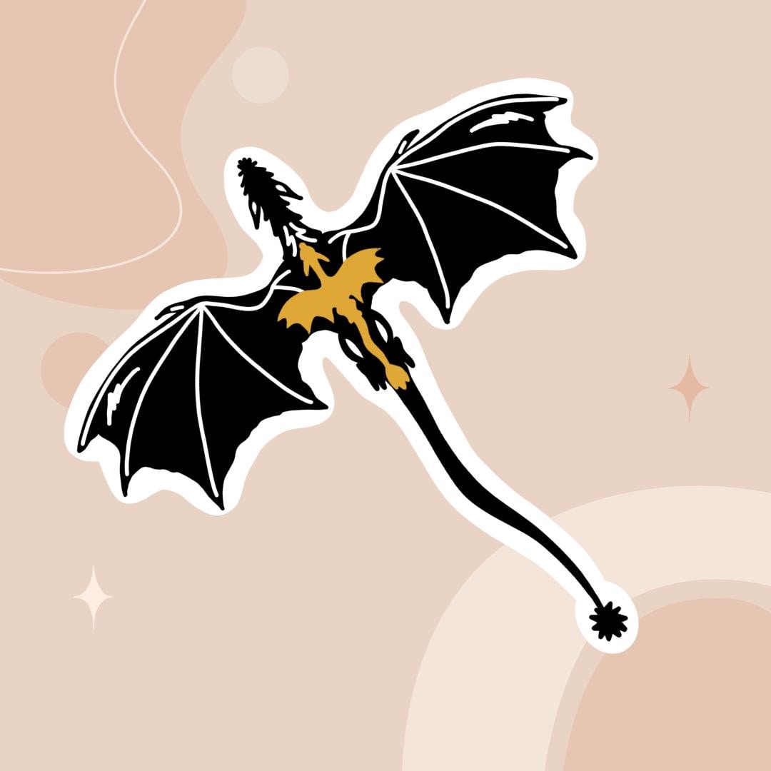 Fourth Wing Inspired Sticker Violet's Dragon Relic Sticker - Etsy